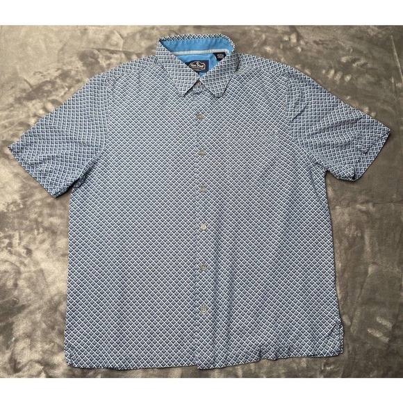 Nat Nast | Shirts | Nat Nast Shirt Mens Medium Blue Geometric 7 Silk ...